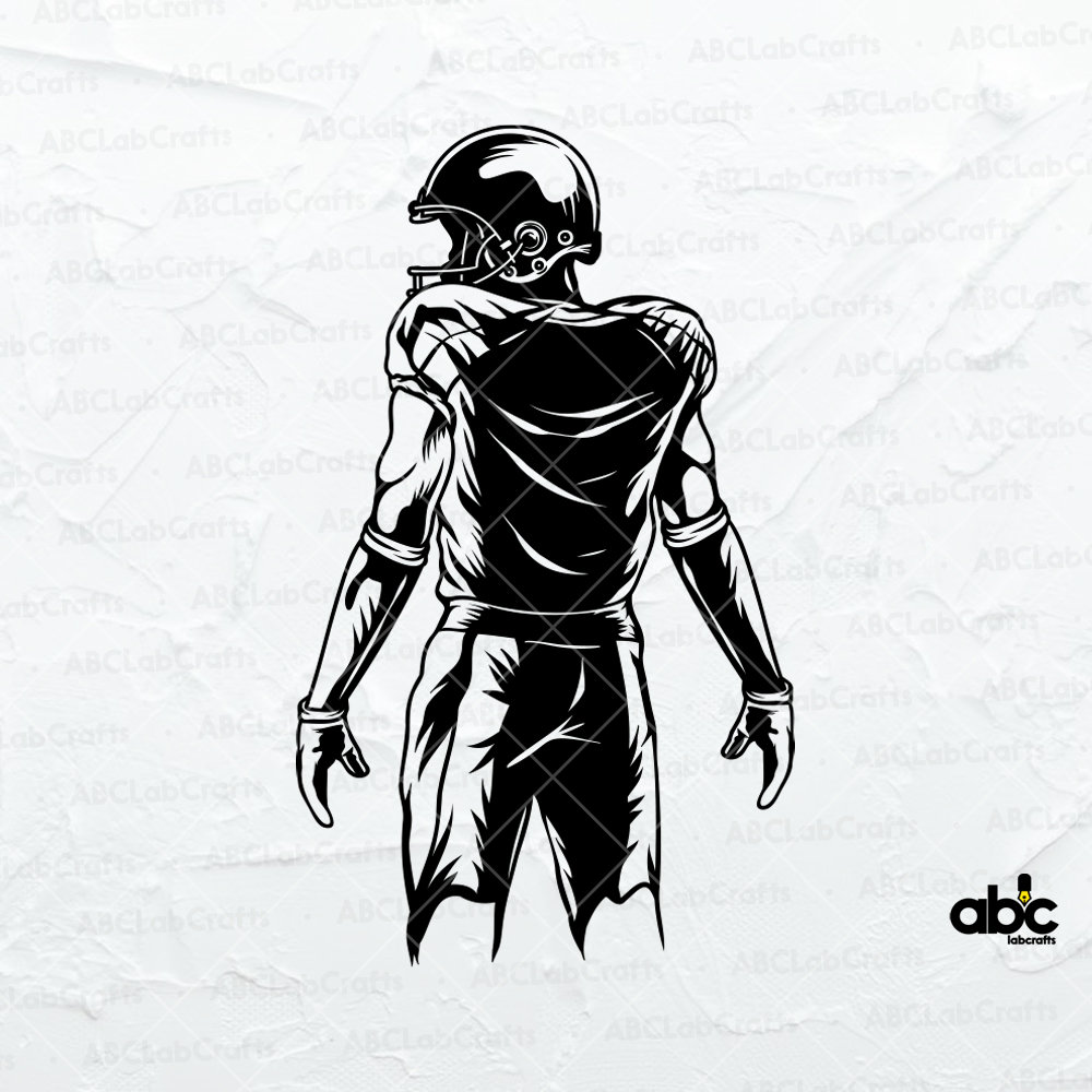 Buff Football Player Drawing