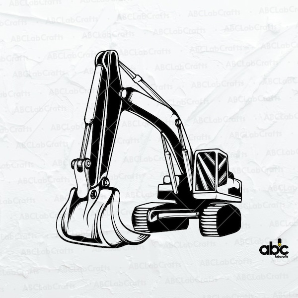 Excavator Svg - Etsy