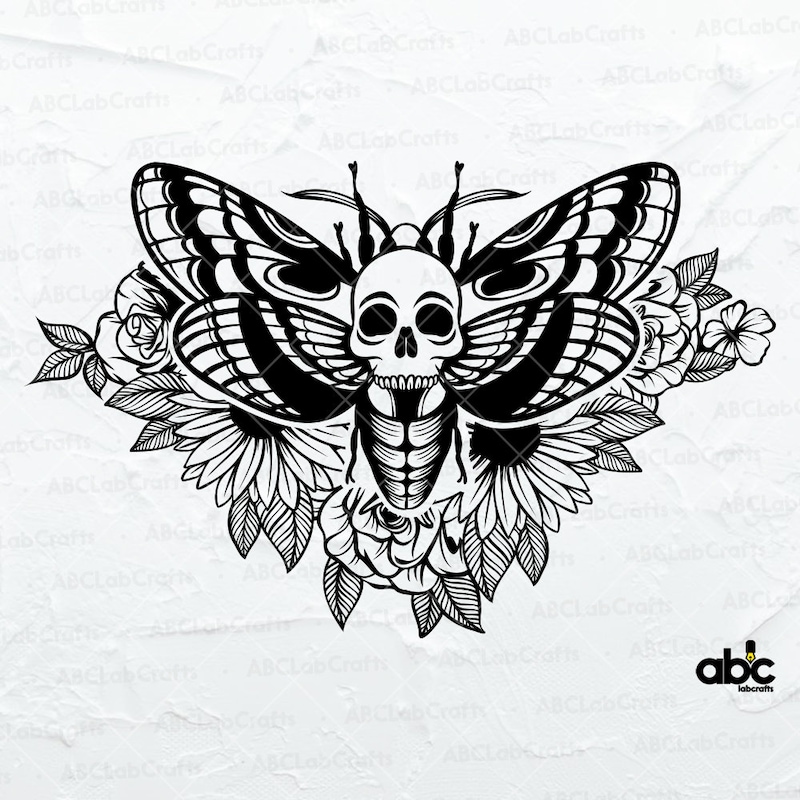 Gothic Moth Svg - Etsy