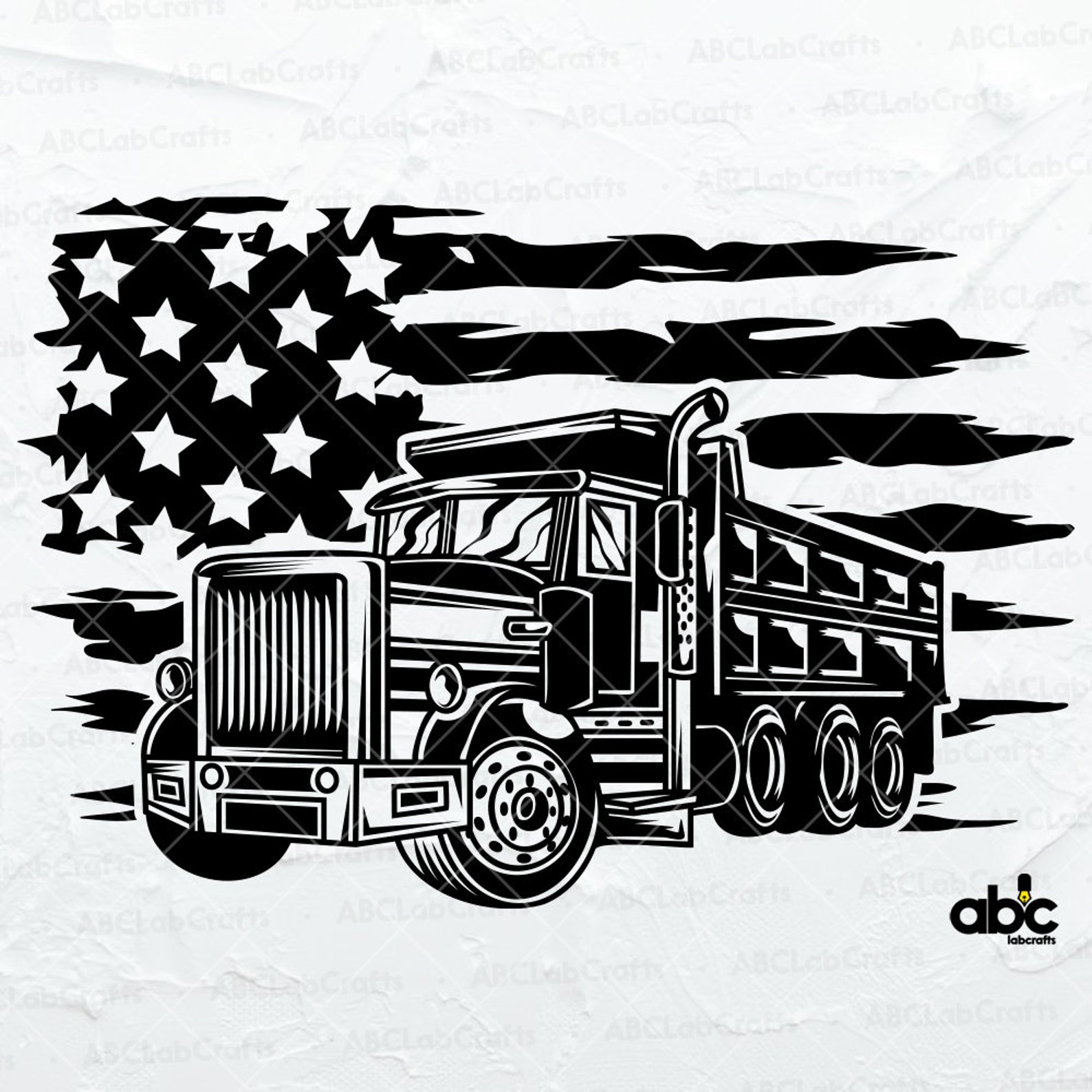 US Dump Truck Svg File | Trucker Dad Svg | US Truck Driver Svg | Gift ...