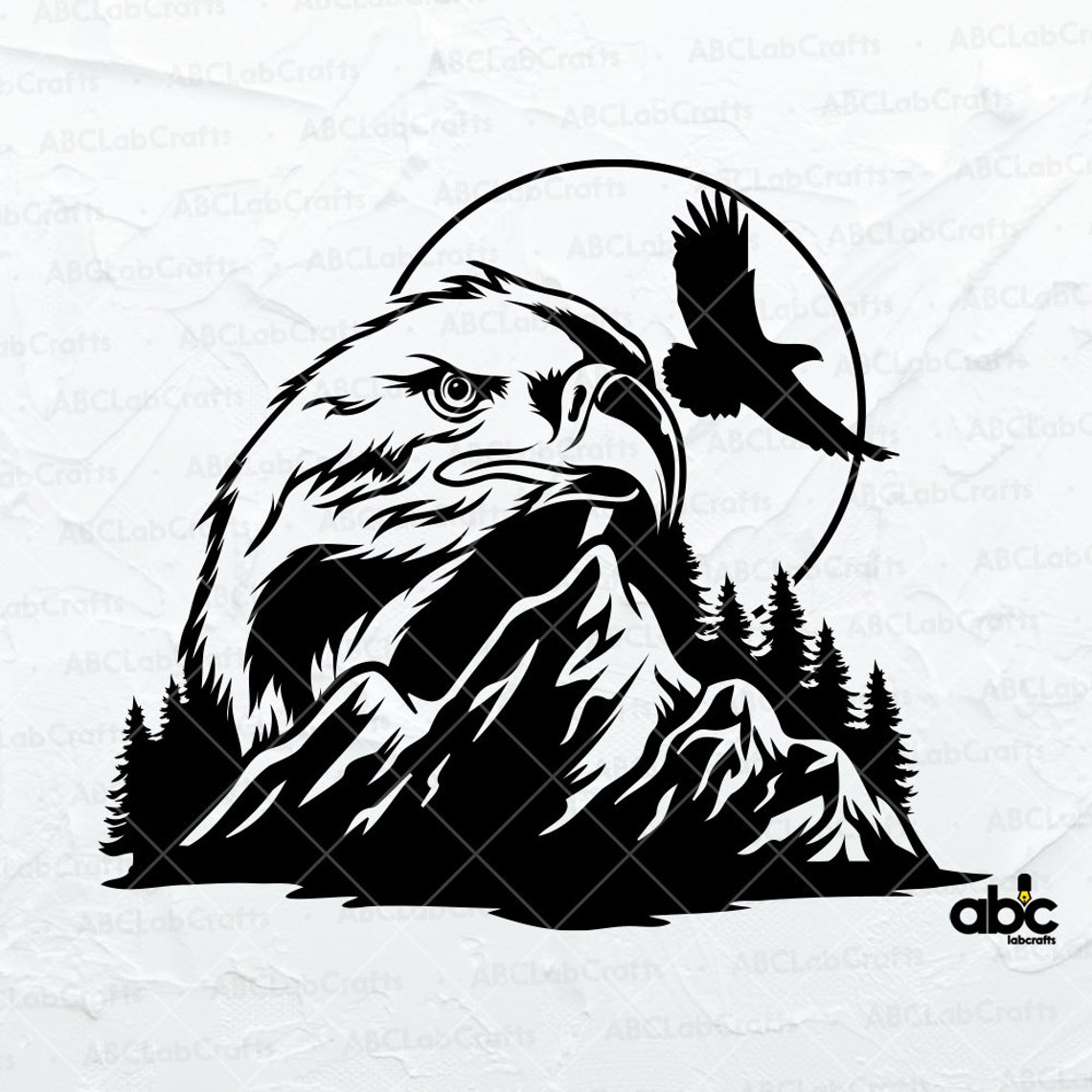 Patriotic Eagle Scene Svg File | Eagle Svg | American Eagle Svg | Eagle ...