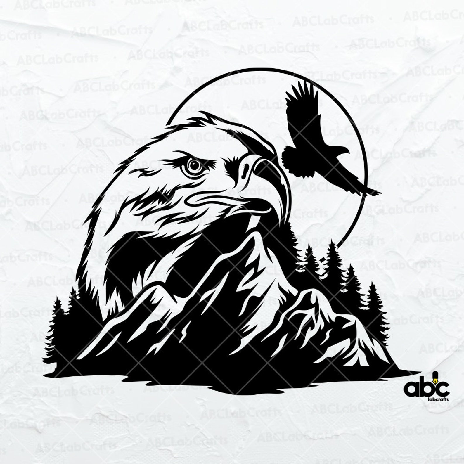 Patriotic Eagle Scene Svg File | Eagle Svg | American Eagle Svg | Eagle ...