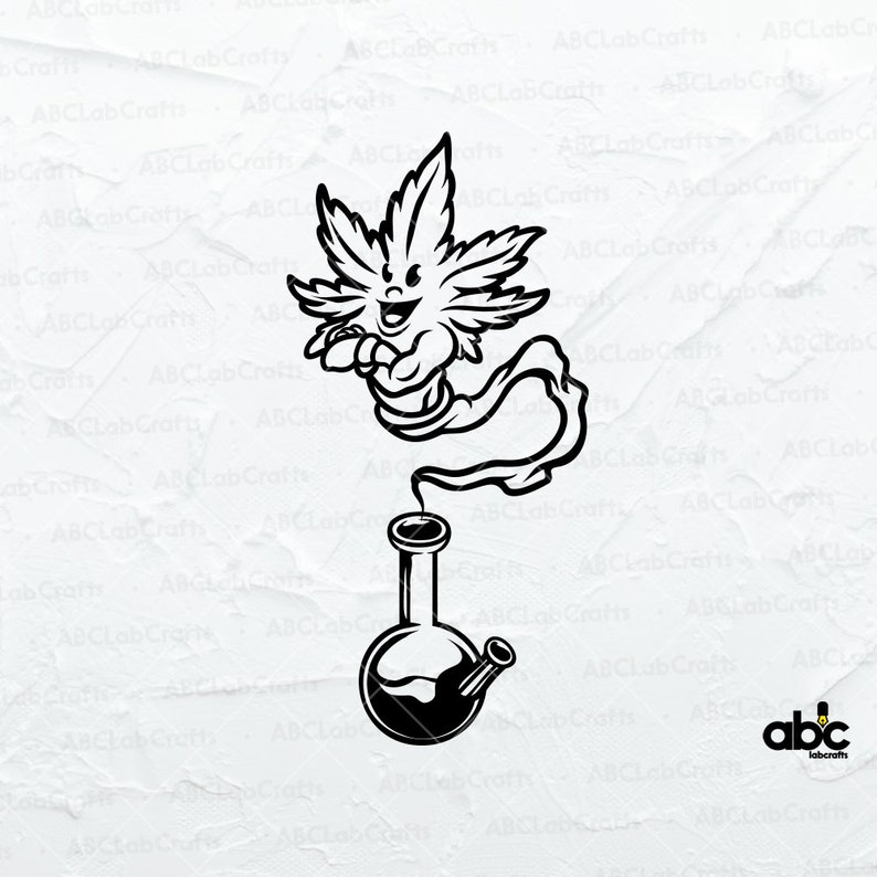 Cannabis Genie Svg File Smoking Marijuana Svg Cannabis - Etsy