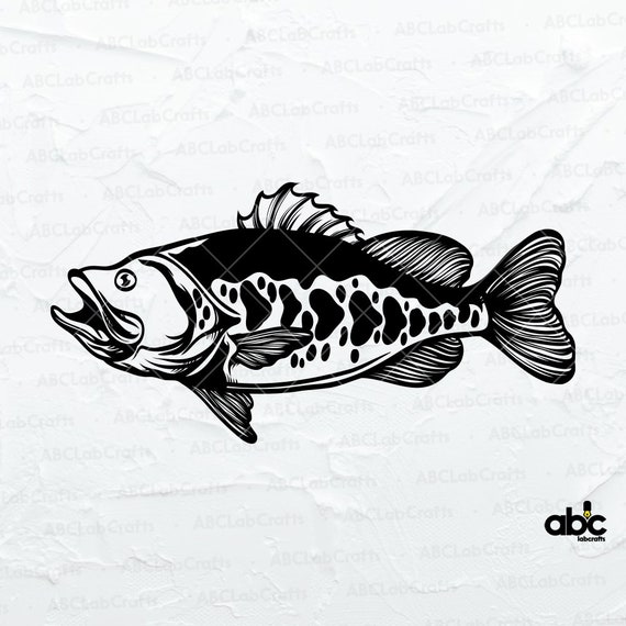 Bass Fishing Svg File Bass Cut Files Fishing Svg Bass - Etsy