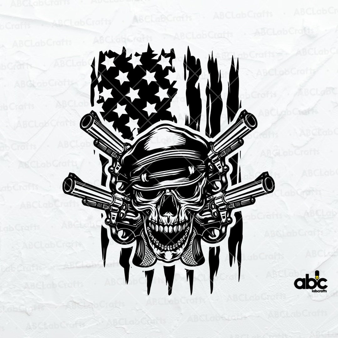US Soldier Skull Svg File | US Military Svg | Patriotic Skull Svg | Usa ...