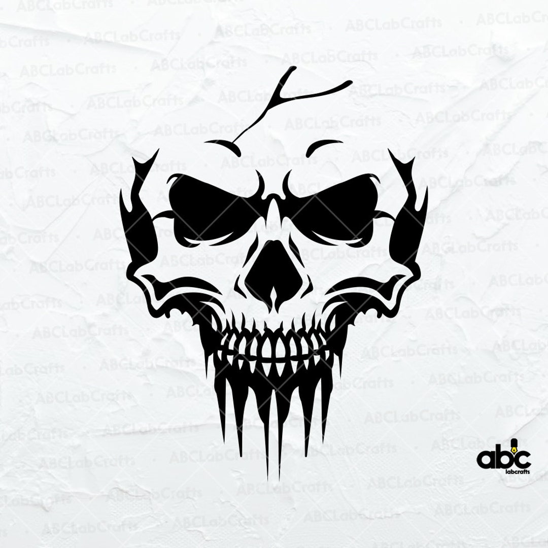Dripping Skull Svg File Skull Tshirt Svg Human Skull Svg Gothic Skull ...
