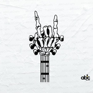 Rock Sign Guitar Svg File | Rock Sign Svg | Rock Shirt Svg | Rockers ...