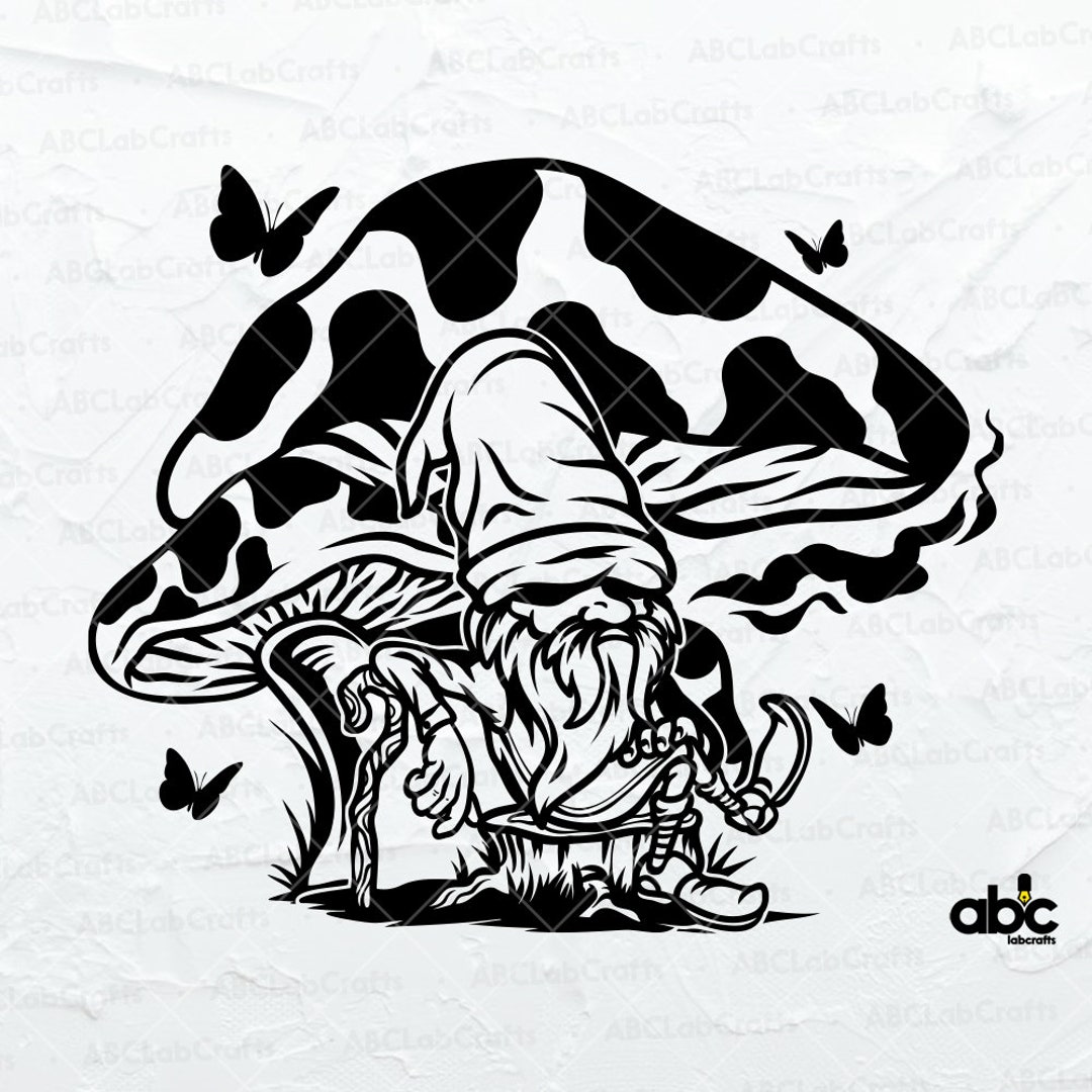 Smoking Gnome Svg File Happy Gnome Svg Gnome Svg Smoking Shirt Smoking ...