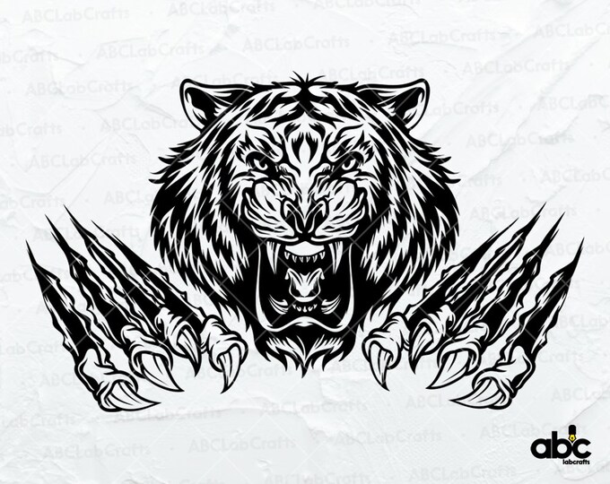 Tiger Scratch Svg File Tiger Png Tiger Animal Svg Tiger - Etsy Finland