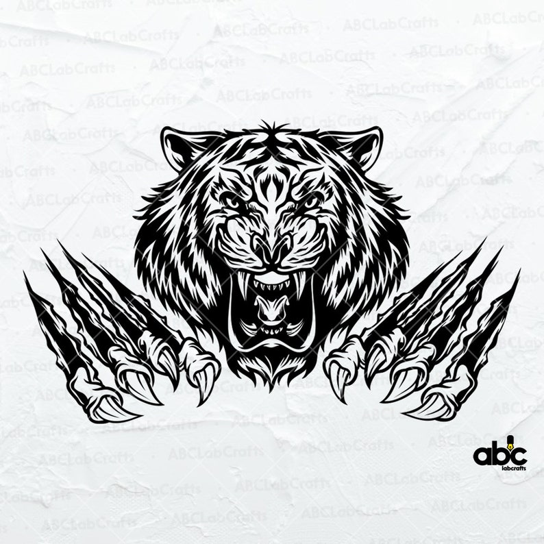 Tiger Scratch Svg File Tiger Png Tiger Animal Svg Tiger - Etsy
