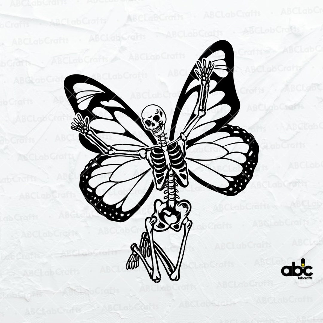 Skeleton Butterfly Svg File | Butterfly Svg | Magical Svg | Mystical ...