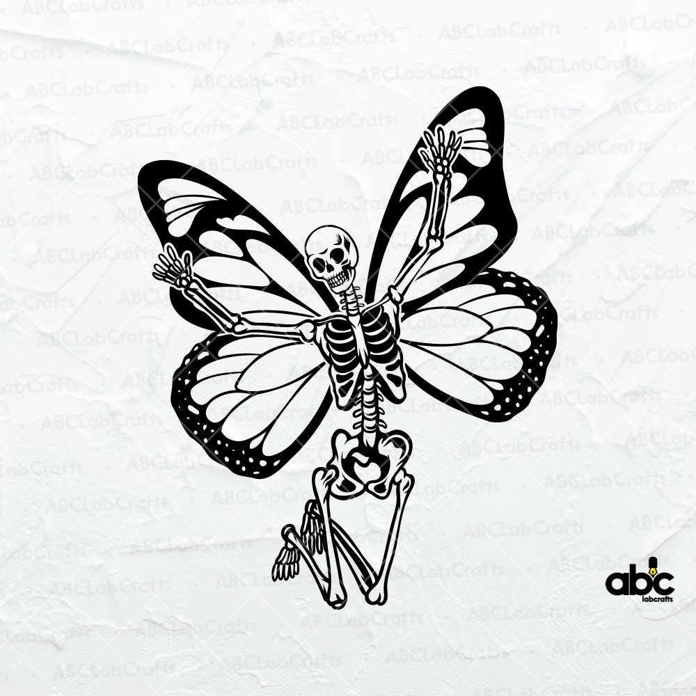 Skeleton Butterfly Svg File / Butterfly Svg / Magical Svg / Mystical ...