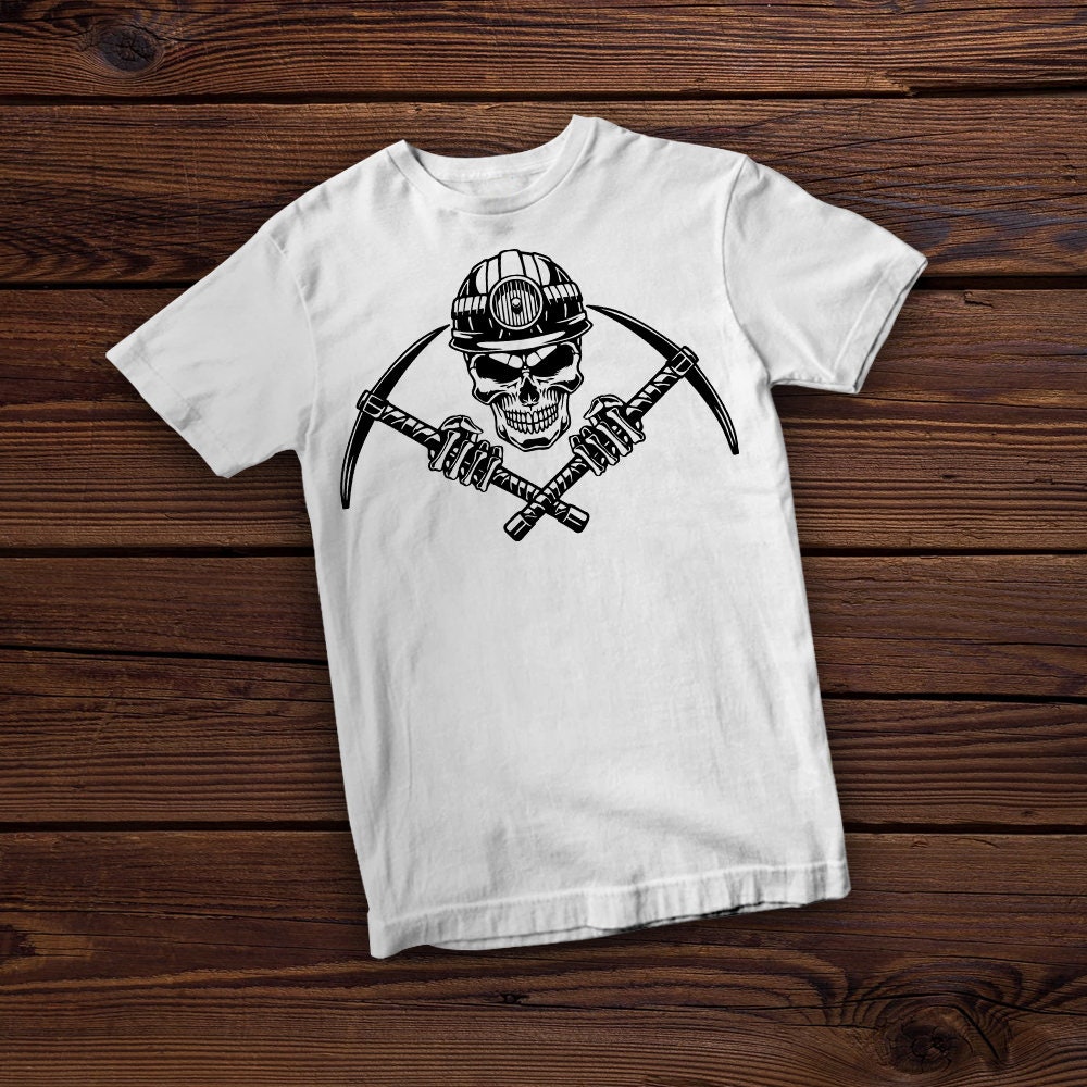 Coal Miner Skull Svg File | Mining Skull Svg | Skull Clipart | Miner ...