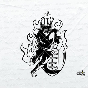 Football Player Svg File | Watch Out He's a Beast Svg | Football Svg ...