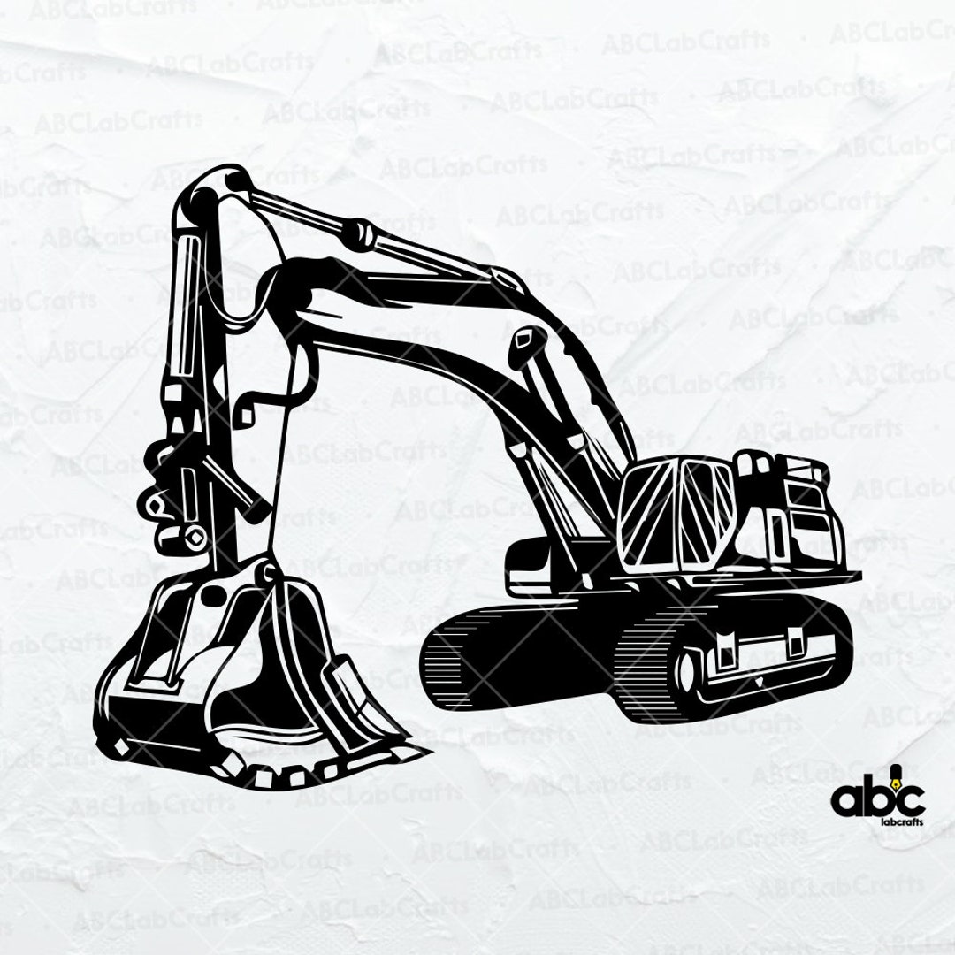 Excavator Svg File | Excavator Cut File for Silhouette | Excavator ...