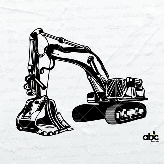 Excavator Svg File Excavator Cut File for Silhouette | Etsy