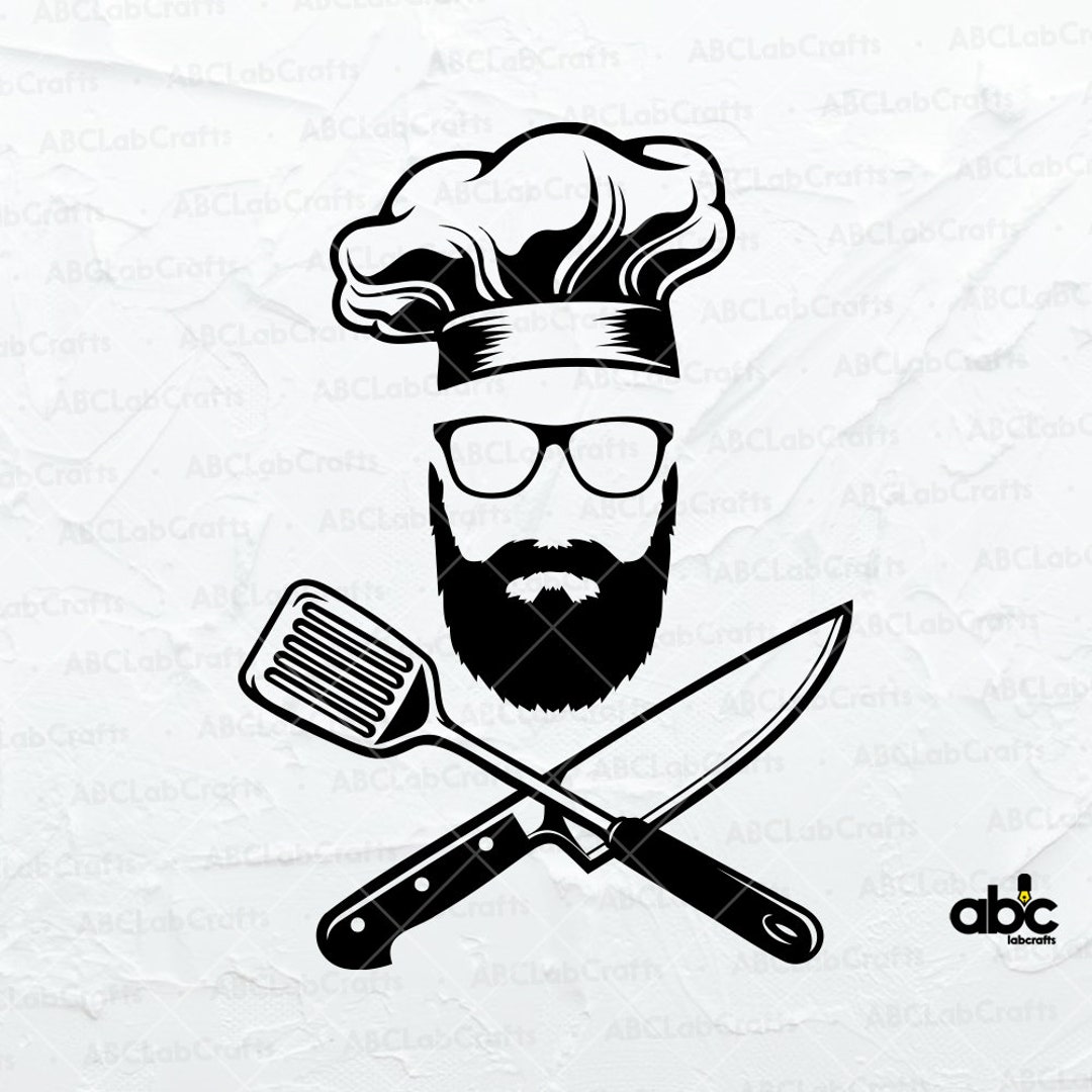 Beard Man Chef Svg File | Chef Life Svg | Grillers Clipart | Head Cook ...