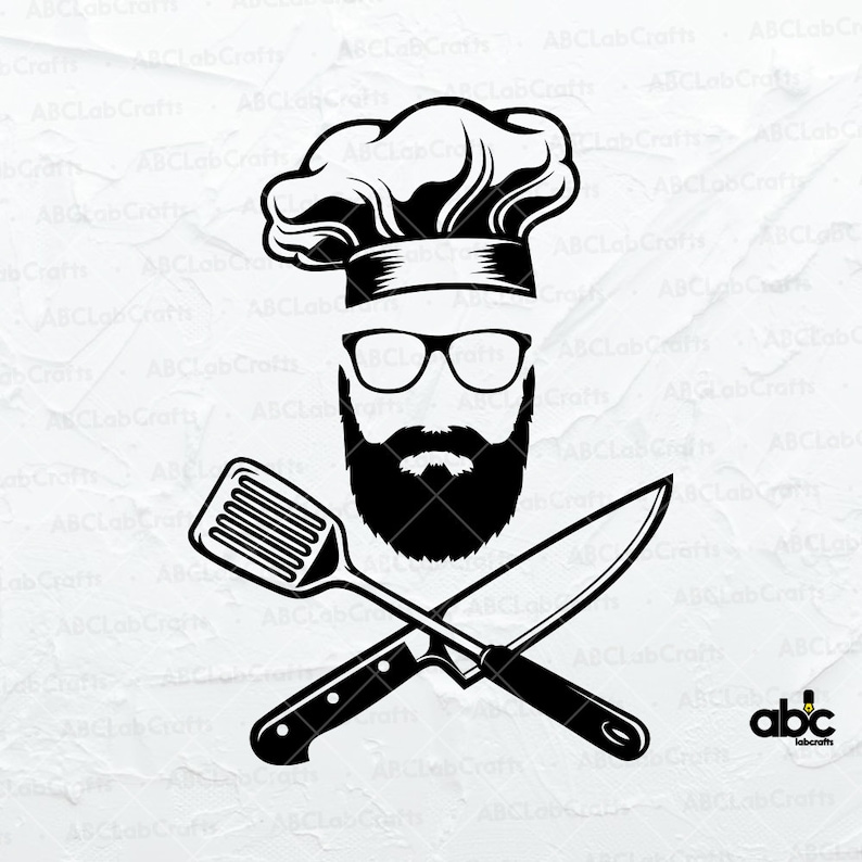 Beard Man Chef Svg File Chef Life Svg Grillers Clipart - Etsy