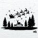 Christmas Night Svg File | Santa Sleigh Svg | Deer Svg | Christmas Deer ...