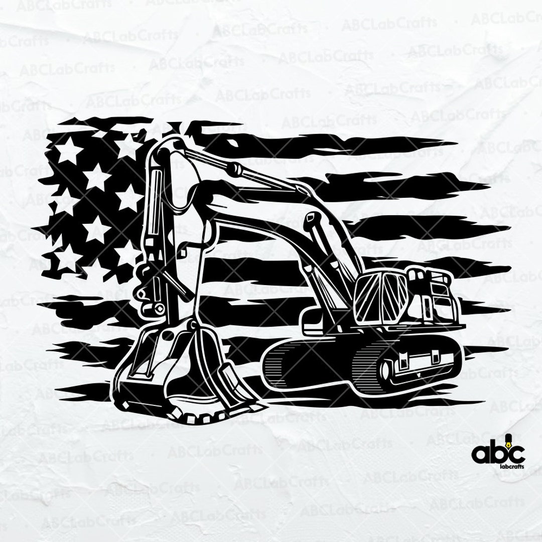 Us Excavator Svg File | Pipeliner Svg| Excavator Files for Cricut ...