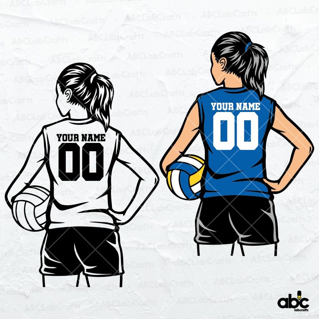 Personalized Volleyball Svg File | Volleyball Girl Player Svg ...