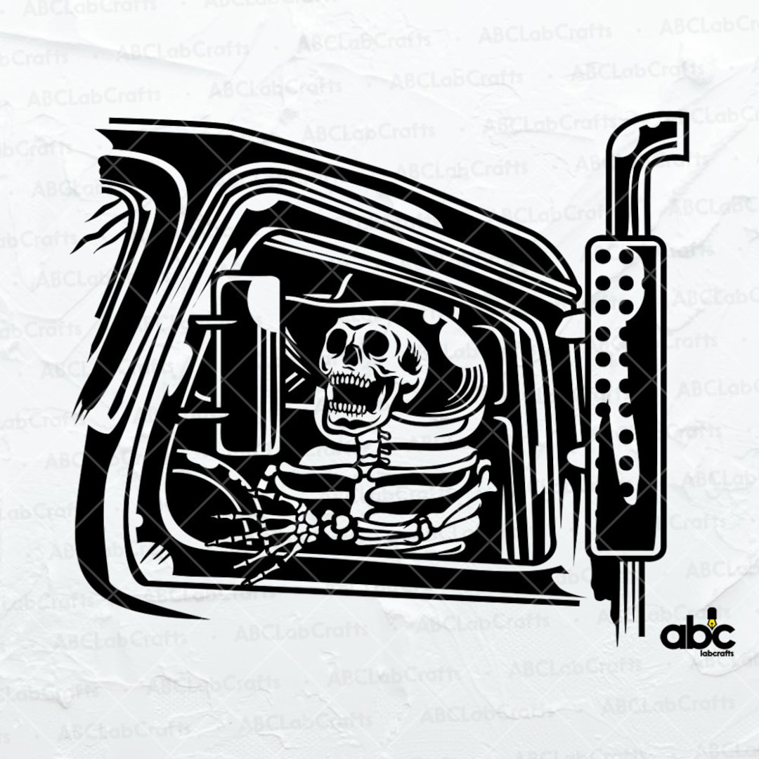 Skull Truck Driver Svg File | 10 Wheeler Vehicle Cut File | Dad Life ...