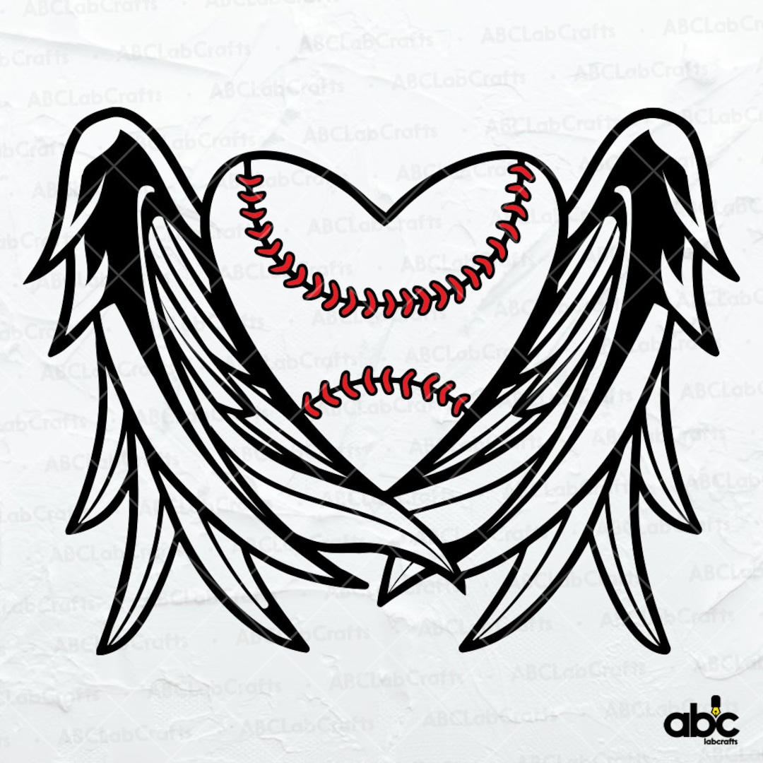 Baseball Wings Svg File | Baseball Shirt Svg | Sports Svg | Baseball ...
