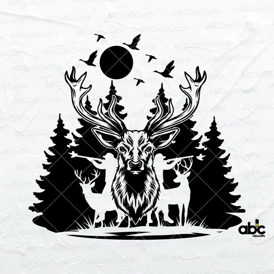 Hunting Deer Svg File | Deer Hunter Svg | Outdoor Hunting Svg | Hunting ...