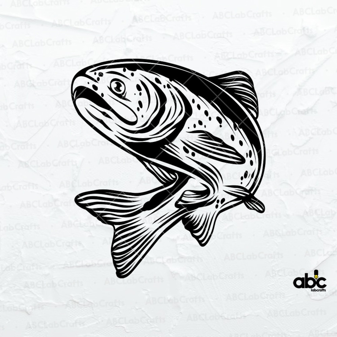 Trout Fish Svg File | Fish on Svg | Angling Svg | Fly Fishing Svg ...