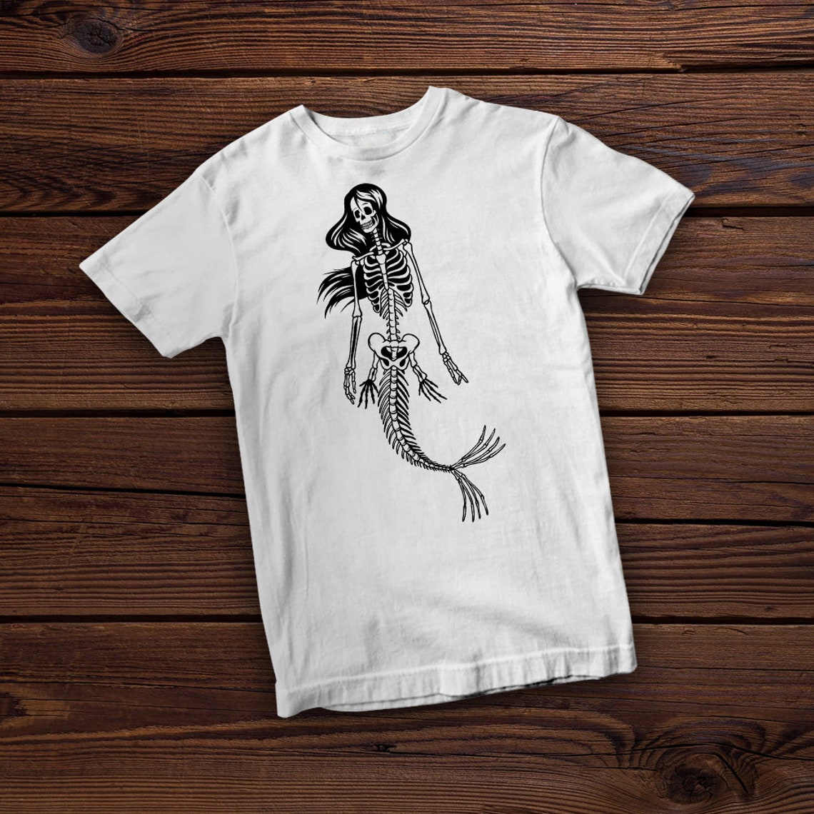 Mermaid Skeleton Svg File Skeleton Svg Gothic Mermaid Svg - Etsy