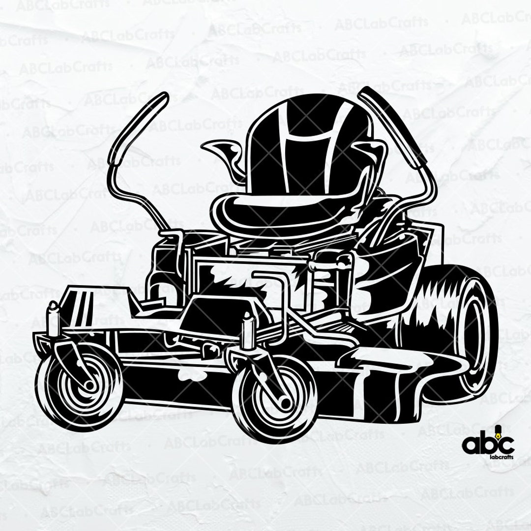 Lawn Mower Svg File | Zero Turn Lawn Mower Svg| Lawn Mower Clipart ...