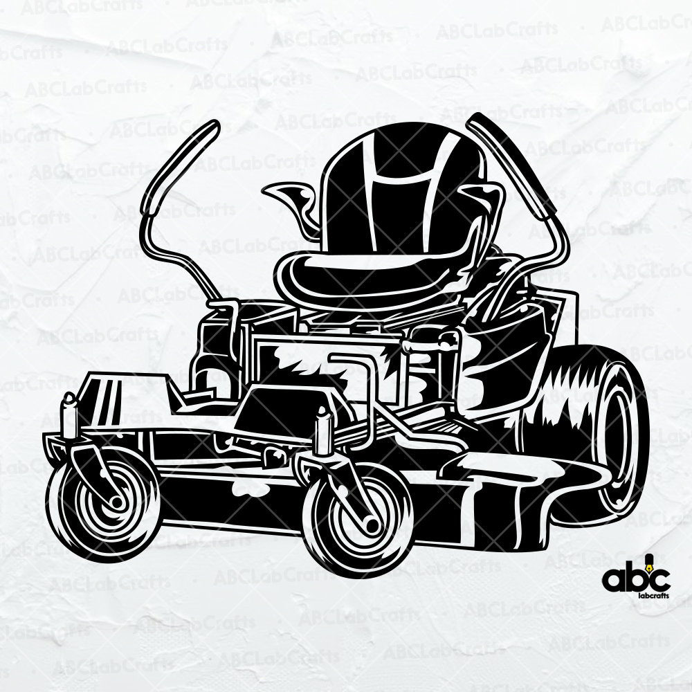 Lawn Mower Svg File | Zero Turn Lawn Mower Svg| Lawn Mower Clipart ...