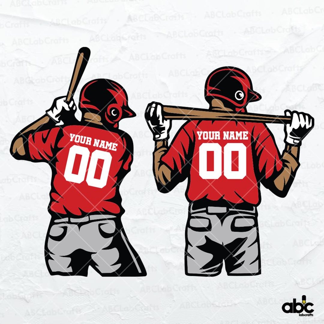 Baseball Player Svg File | Personalized Name Svg | Baseball Team Svg ...
