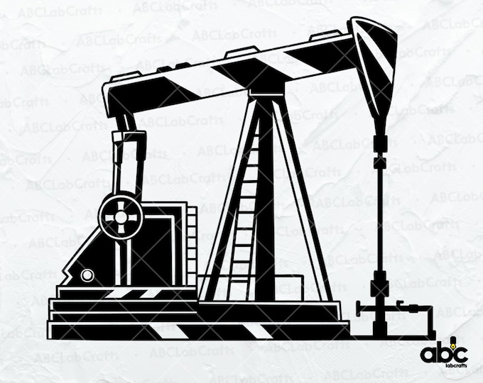 Oil Rig Svg, Oil Pump Svg, Oil Rig Clipart, Oil Production Svg ...