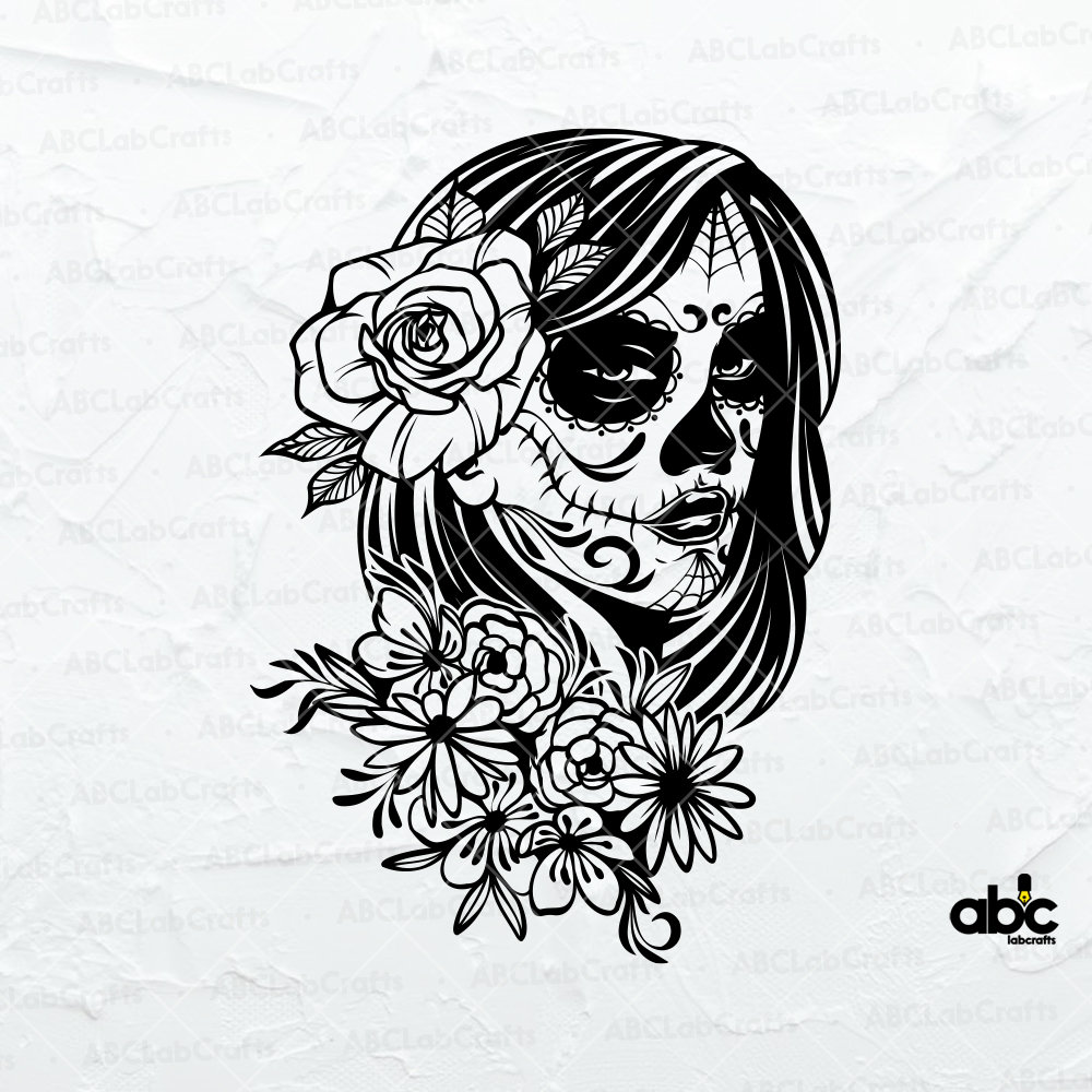 Lady Dead Svg File Sugar Skull Svg La Muerta Svg Catrina - Etsy Hong Kong