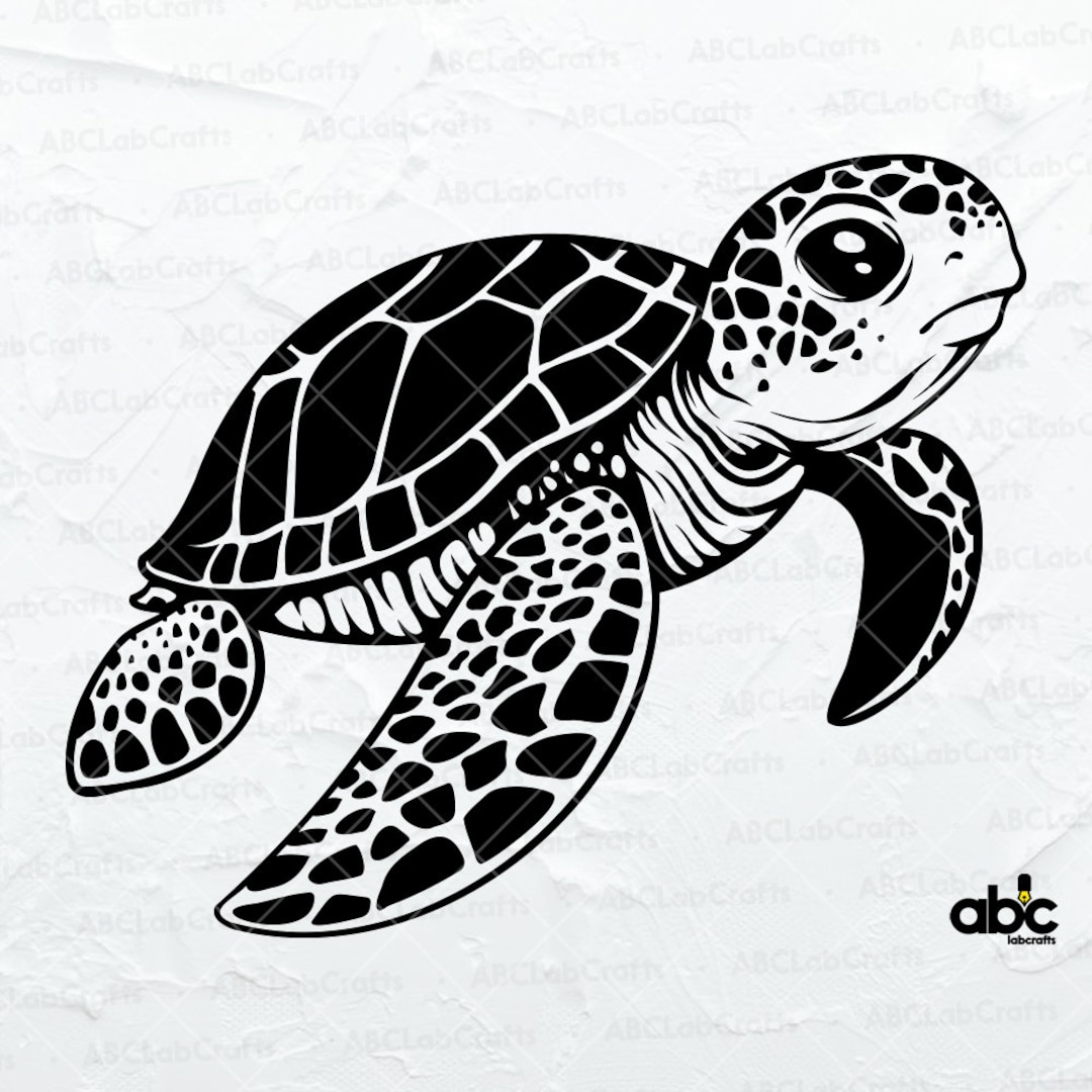 Sea Turtle Svg File | Turtle Svg | Turtle Clipart | Turtle Cutting File ...