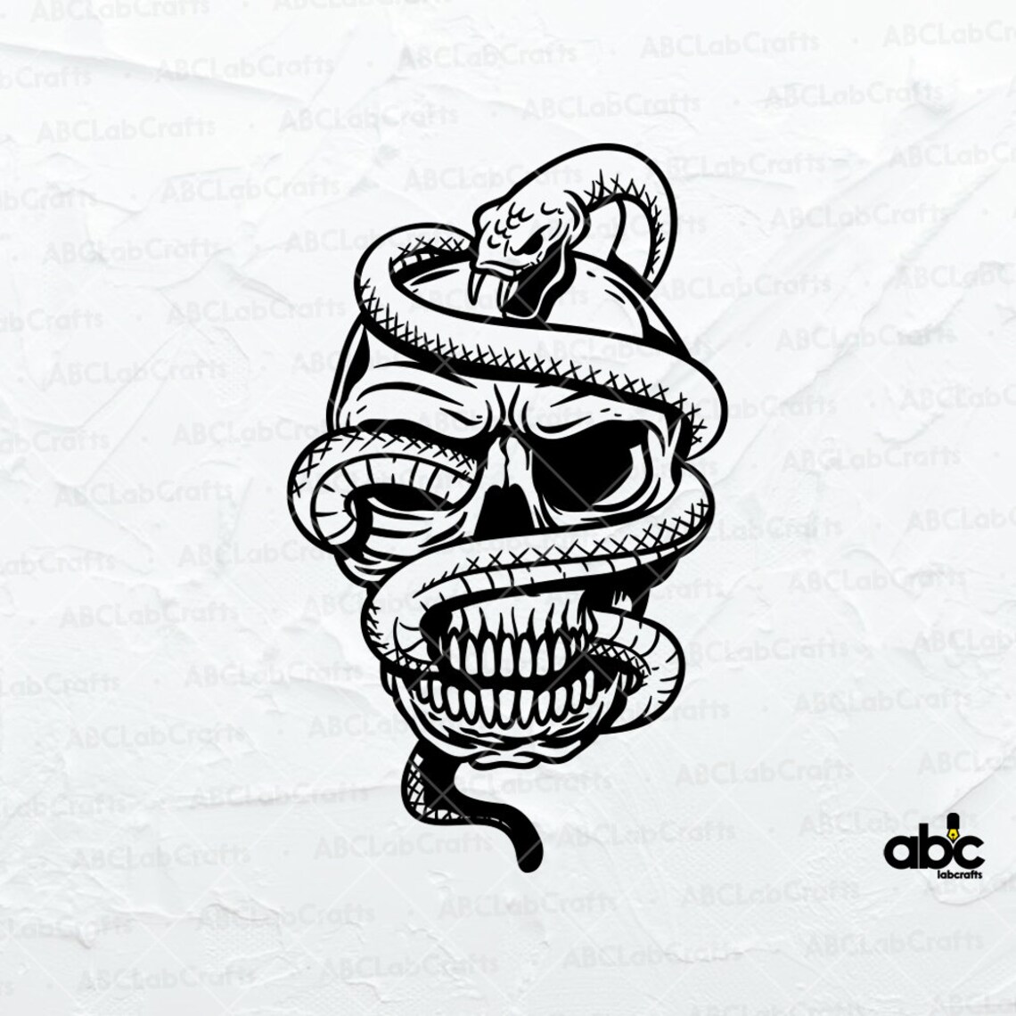 Skull Snake Svg File Skull Snake Clipart Skull Snake - Etsy