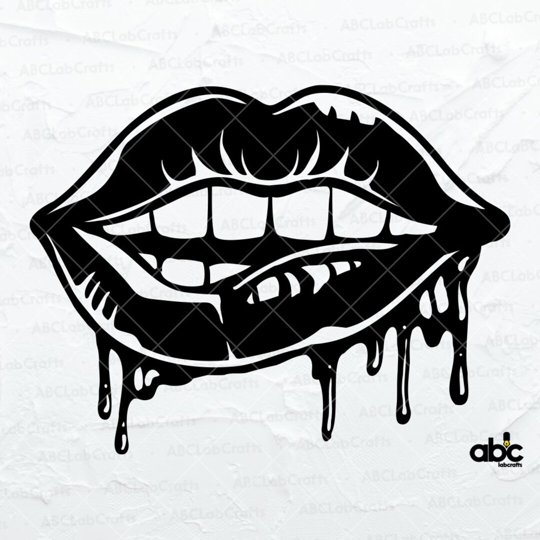 Dripping Lips Svg File | Halloween Svg | Lips Svg | Gothic Svg | Bloody ...