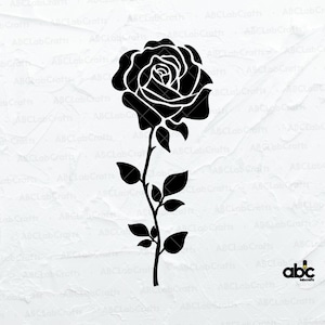 Rose Svg File | Rosa Svg | Flower Svg | Romantic Love Svg | Floral Rose ...