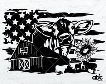Cow Farm Svg File Cow Svg Farmer Svg Farm Animal Svg Cow Png Family ...