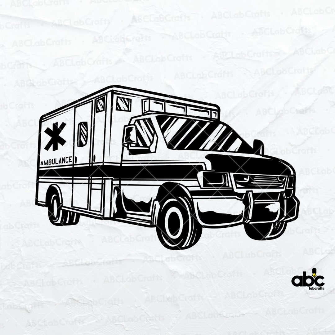 Ambulance Clipart Svg File | Emergency Vehicle Svg | Medical Vehicle ...