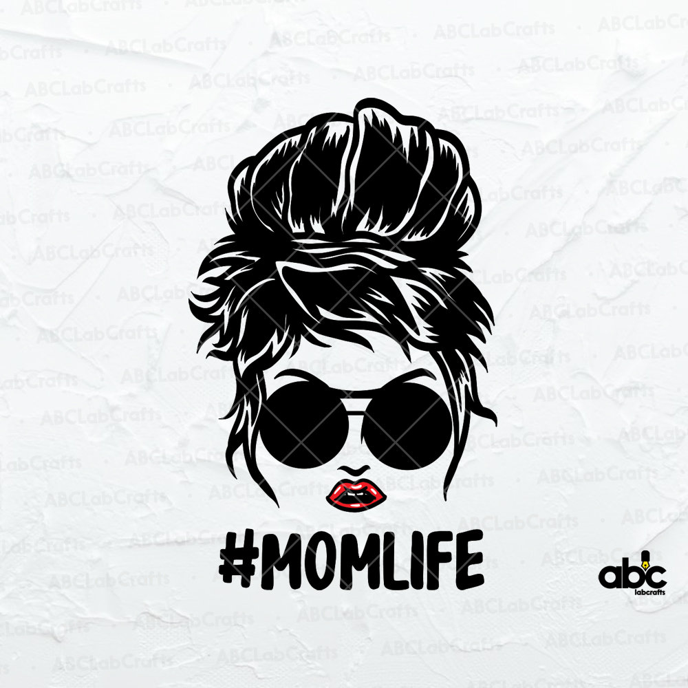 Momlife Bun Hair Svg File Mom Life Png Gift for Wife Svg - Etsy