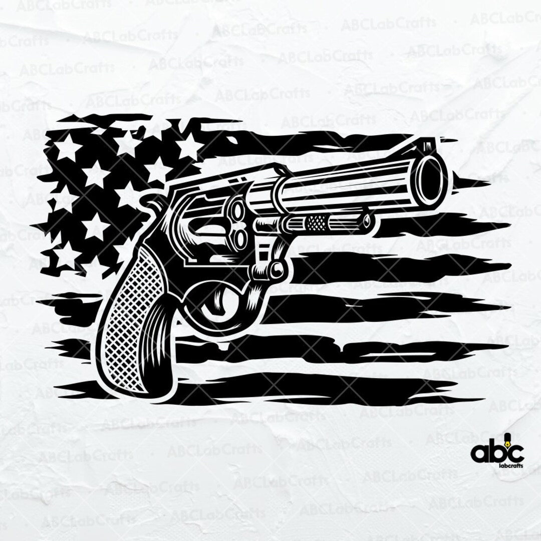 US Revolver Gun Svg File | US Gun Owner Shirt | Gun Svg |handgun Svg ...