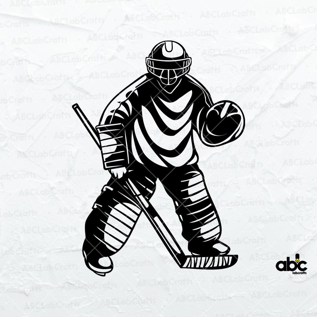 Hockey Svg File | Goalie Svg | Goalie Clipart | Goalie Svg | Hockey ...