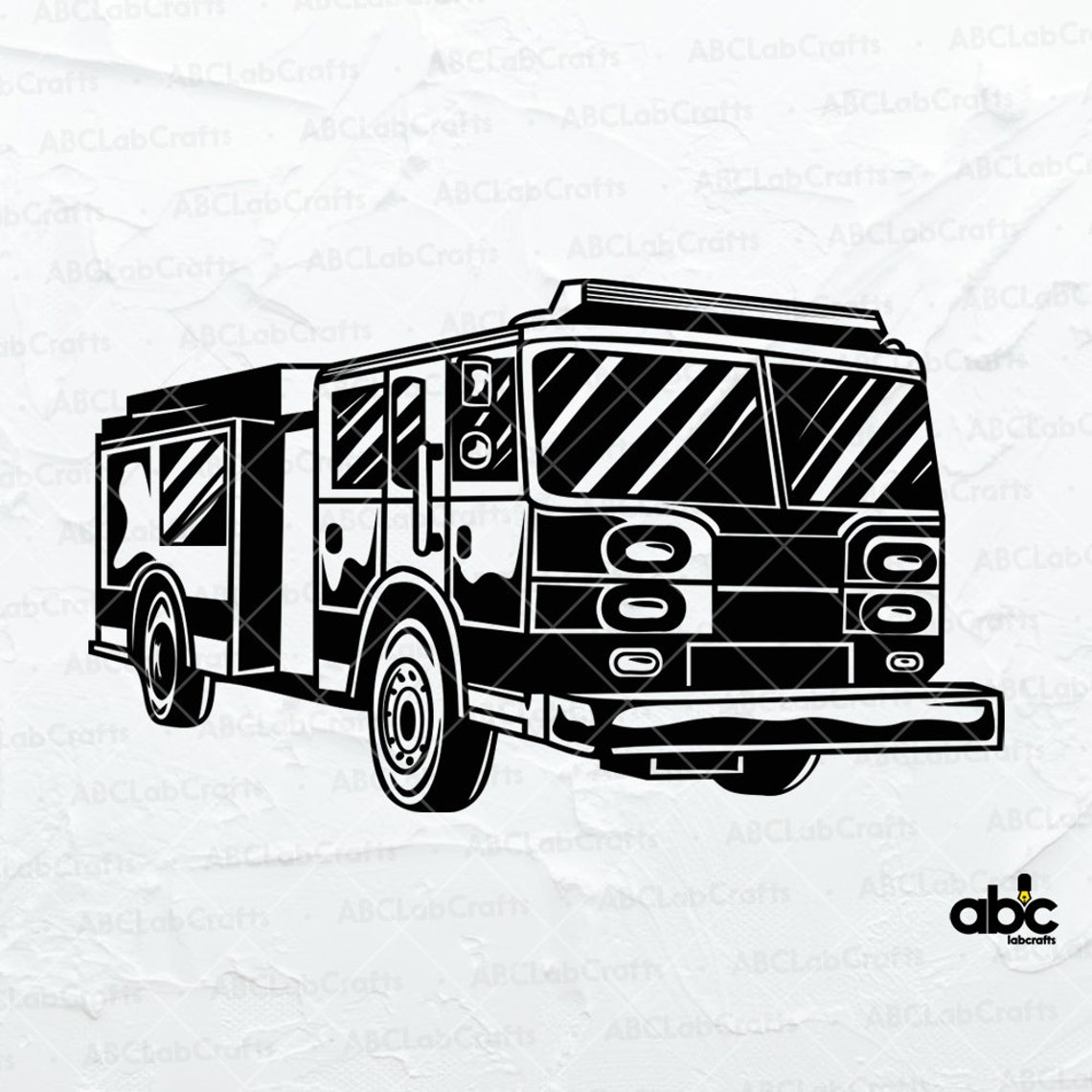 Firefighter Truck Svg File Fire Truck Clipart Fireman - Etsy