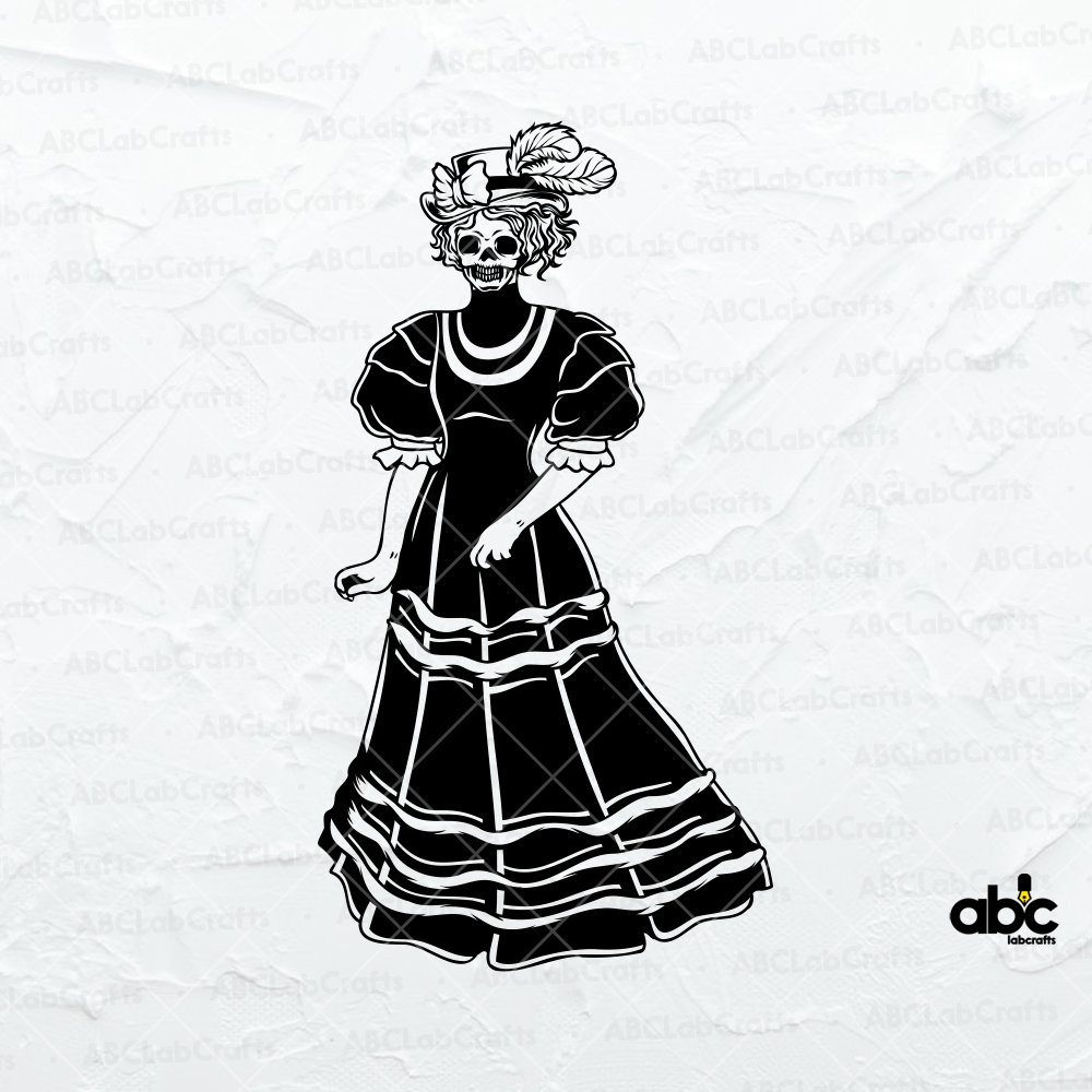 Victorian Skeleton Woman Svg File Gothic Lady Svg Skeleton - Etsy Hong Kong