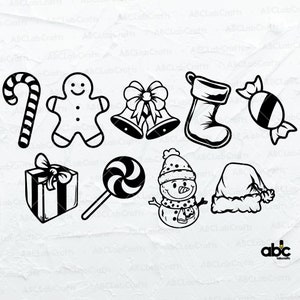 Christmas Bundle Svg File | Snowman Svg | Gingerbread Man Svg ...