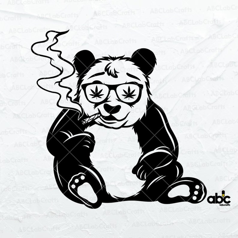 Panda Smoking Joint Svg File Marijuana Svg Cannabis Svg - Etsy