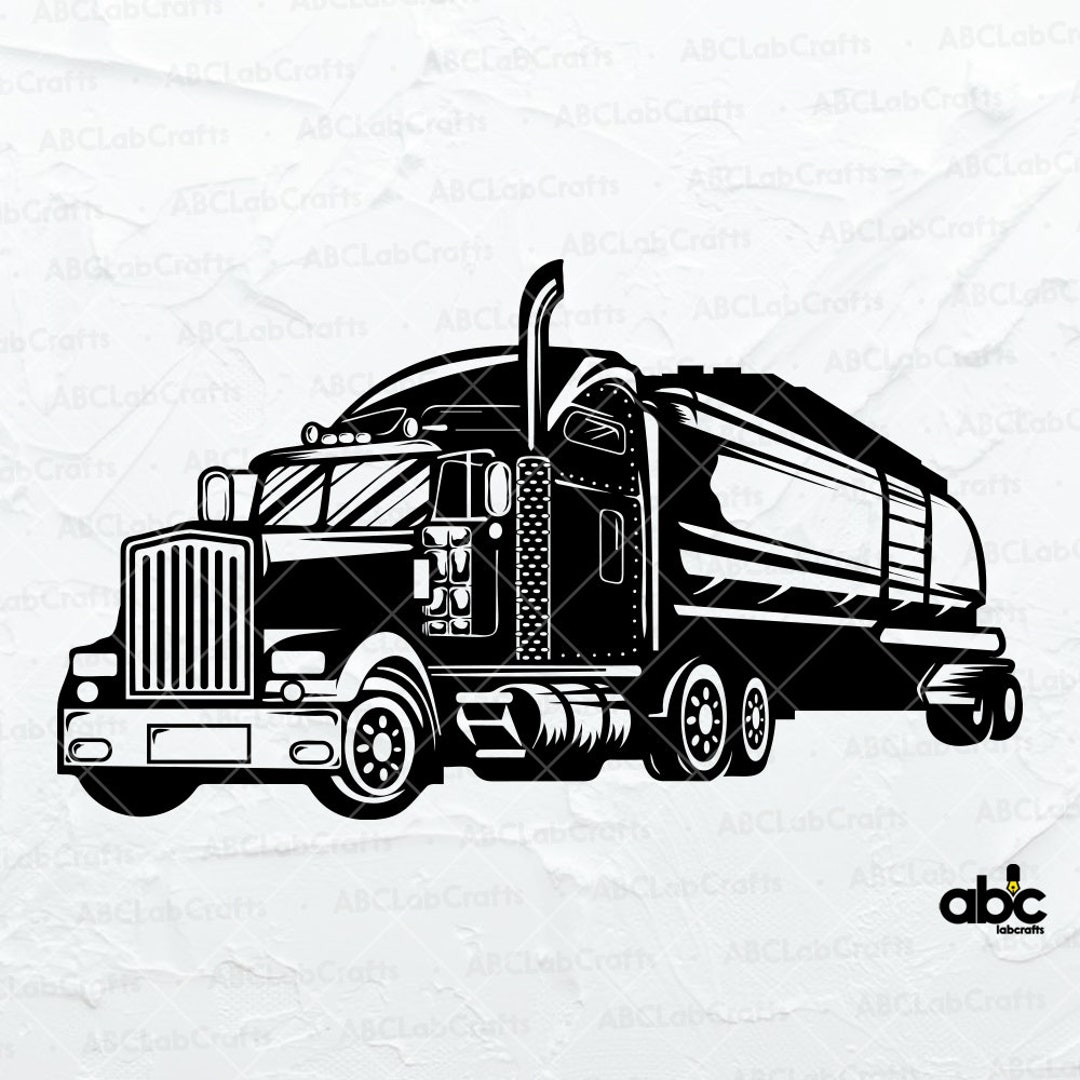 Oil Tanker Svg File | Tanker Truck Svg | Truck Driver Dad Png | Trucker ...