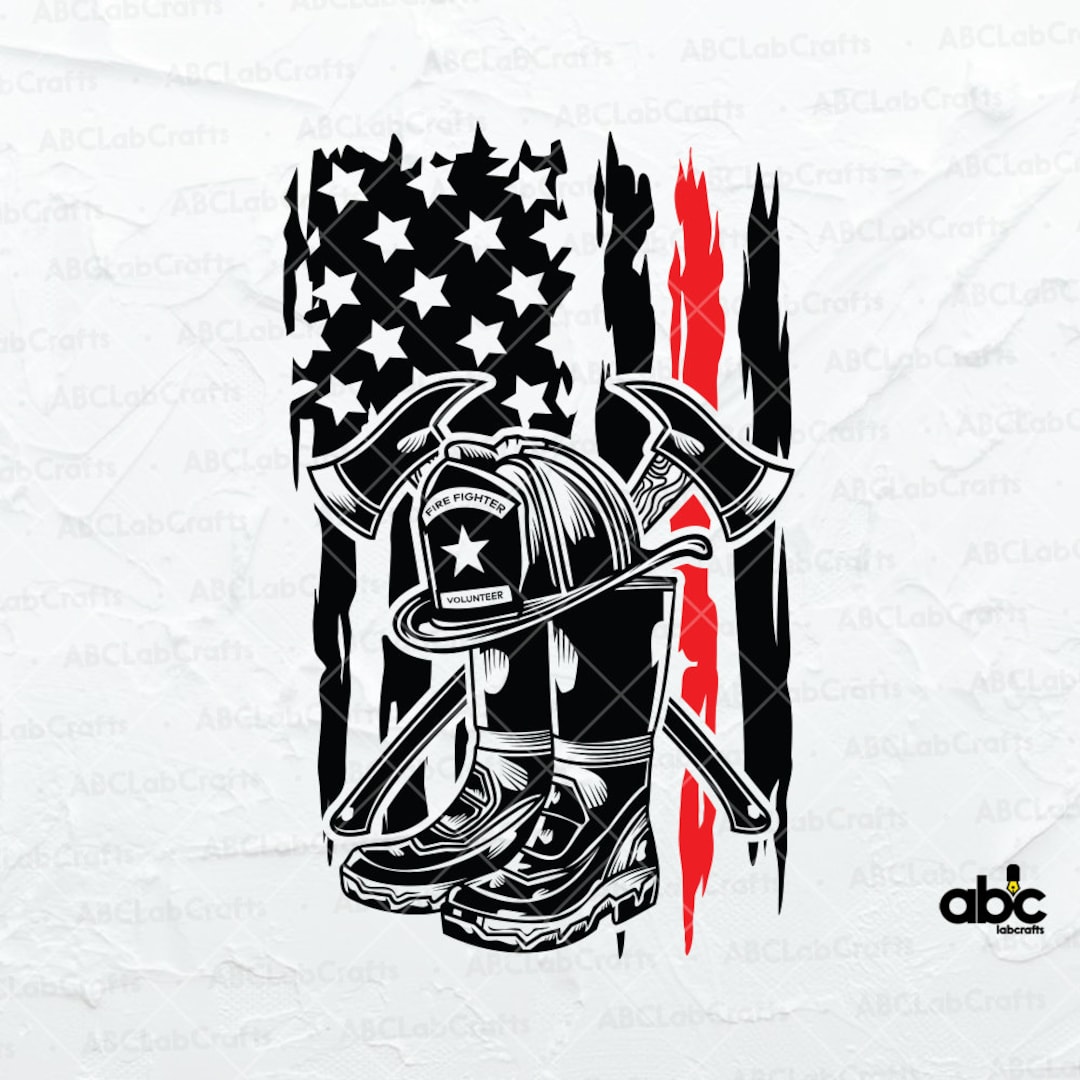 US Fire Fighter Gear Svg File | Fire Fighter Boots Svg | Volunteer Svg ...